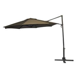 Leco-Aluminium-Ampelschirm - 40x40x5cm - taupe - Aluminium / Polyester