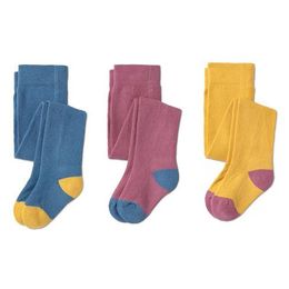 Tchibo - 3 Paar Strumpfhosen - Gr. 110/116 - blau
