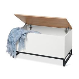 Tchibo - Sitztruhe mit viel Stauraum - 75x45x39cm - schwarz - Holz / Metall