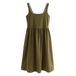 next Kleid Damen Gr&ouml;&szlig;e 38 khaki / wei&szlig;