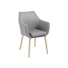 Tchibo - Stuhl mit Armlehne - 58x58x84cm - braun - Polyester / Eichenholz