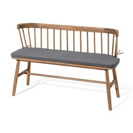 Tchibo - Bank mit Sitzpolster - 123x50,5x81,5cm - grau - Akazienholz / Polyester / Polyurethan