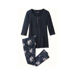 Tchibo - Pyjama - Damen - Gr. XL - dunkelblau/print