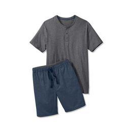 Tchibo - Shorty-Pyjama - Herren - Gr. L - dunkelblau/print