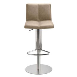 Pharao24.de Barhocker Design aus Edelstahl Kunstleder