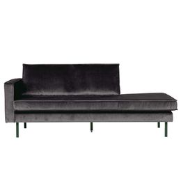 Pharao24.de Couch Recamiere mit Armlehne links Anthrazit