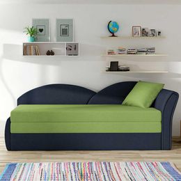 Pharao24.de Schlafsofa Liegesofa 218 cm breit aus Velours