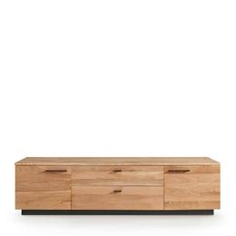 Pharao24.de TV Lowboard Lowboard aus Wildeiche Massivholz mit Schubladen