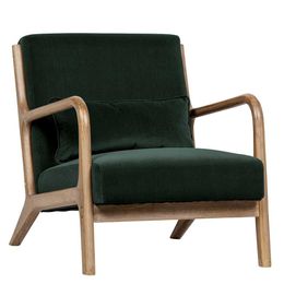 Pharao24.de Wohnzimmer Sessel aus Samt und Massivholz Retrostil