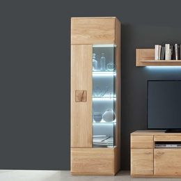Pharao24.de Standvitrine aus Eiche Bianco 60 cm