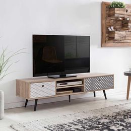 Pharao24.de TV Unterschrank im Retro Design Bunt gemustert