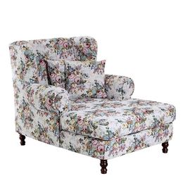 Pharao24.de Xxl Sessel mit Blumen Muster im Landhausstil 149 cm tief