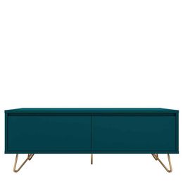 Pharao24.de TV Board in Petrol und Goldfarben 120 cm breit