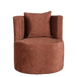 Pharao24.de Sessel in Rostfarben Velours