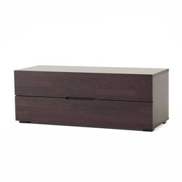 Pharao24.de Schubladen Lowboard in Wengefarben Buche Massivholz