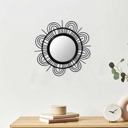 Pharao24.de Wandspiegel aus Rattan Spiegelglas