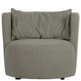 Pharao24.de Design Sessel in Grau Stoff Armlehnen