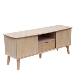 Pharao24.de Retro Lowboard aus Eiche Massivholz 60 cm hoch