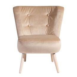 Pharao24.de Cocktailsessel made in germany Sandfarben Samtvelour 69 cm breit