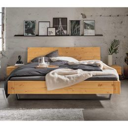 Pharao24.de Doppelbett Kufenbett aus Kiefer Massivholz gelaugt