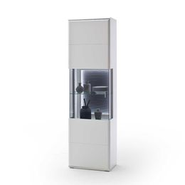 Pharao24.de Wohnzimmervitrinenschrank in Weiß und Anthrazit 60 cm breit