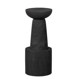 Pharao24.de Beistellhocker Hocker aus Massivholz in runder Form (2er Set)
