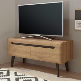 Pharao24.de Fernsehlowboard in Wildeichefarben Skandi Design