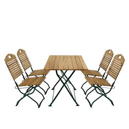 Pharao24.de Esstisch mit Stühlen für Garten klappbar (fünfteilig)