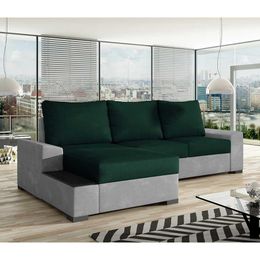 Pharao24.de Ecksofa Sofa mit Schlaffunktion und Armlehnen