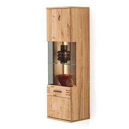 Pharao24.de Wohnzimmervitrinenschrank in Balkeneiche Bianco furniert 45 cm breit