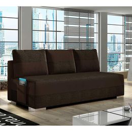 Pharao24.de Schlafsofa Bettsofa in Braun und Dunkelbraun