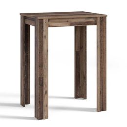 Pharao24.de Holzoptik Tresentisch im Industry und Loft Stil 104 cm hoch