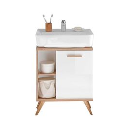 Pharao24.de Badschrank Waschbeckenunterschrank mit Holzwerkstoff Oberfläche und Holzwerkstofftür