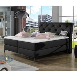 Pharao24.de Boxbett Polster Bett aus Kunstleder mit Bezug