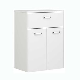 Pharao24.de Badezimmerschrank Badschrank mit einer Schublade und Metallgriffen