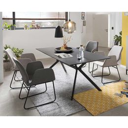Pharao24.de Esszimmergarnitur im Skandi Design 180 cm Tisch (fünfteilig)