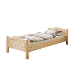 Pharao24.de Einzelbett in Kieferfarben Landhausstil
