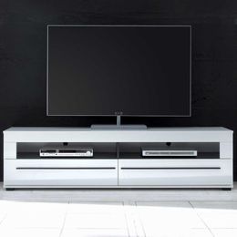 Pharao24.de TV Lowboard in Hochglanz Weiß 180 cm