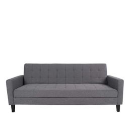 Pharao24.de Sofa in Dunkelgrau Webstoff Schlaffunktion