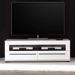 Pharao24.de TV Board in Hochglanz Weiß 140 cm