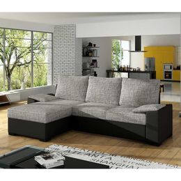 Pharao24.de Ecksofa Sofa mit Schlaffunktion und Armlehnen