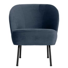 Pharao24.de Kleiner Lounge Sessel aus Samt und Metall 44 cm Sitzhöhe