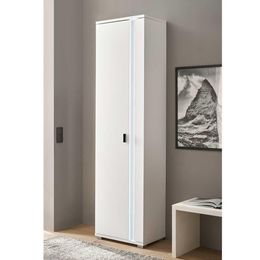 Pharao24.de Wohnzimmer Schrank weiß in modernem Design LED Beleuchtung