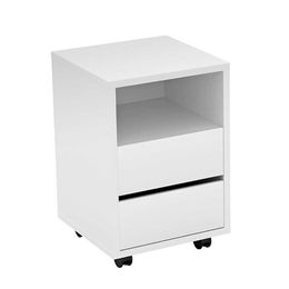 Pharao24.de Büro Rollcontainer in Weiß 40x62x40 cm