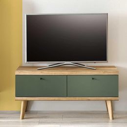 Pharao24.de Flachstrecke Wohnzimmer im Skandi Design 107 cm breit - 50 cm hoch