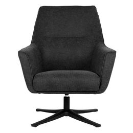 Pharao24.de Drehsessel Stoffbezug Anthrazit 42 cm Sitzhöhe