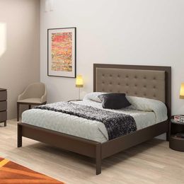 Pharao24.de Bett aus Metall mit Polsterkopfteil