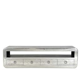 Pharao24.de TV Board mit Aluminium beschlagen 200 cm