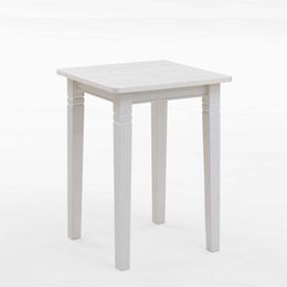Pharao24.de Massivholz Bartisch in Weiß Kiefer massiv