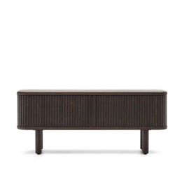 Pharao24.de TV Board Retro Design in Schwarzbraun 120 cm breit - 50 cm hoch
